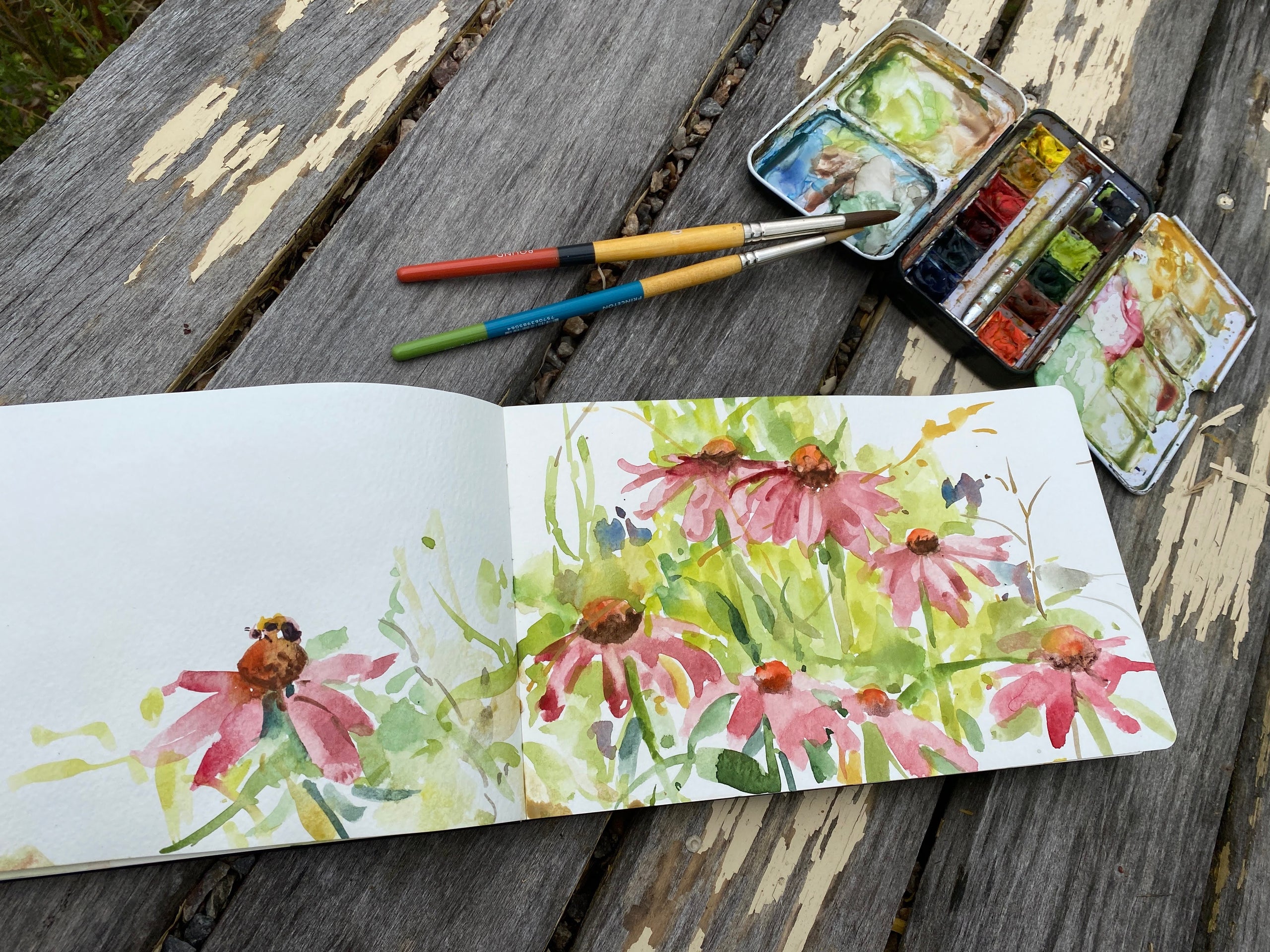 Watercolor at Edward Sell Smith Park | Anne Kullaf
